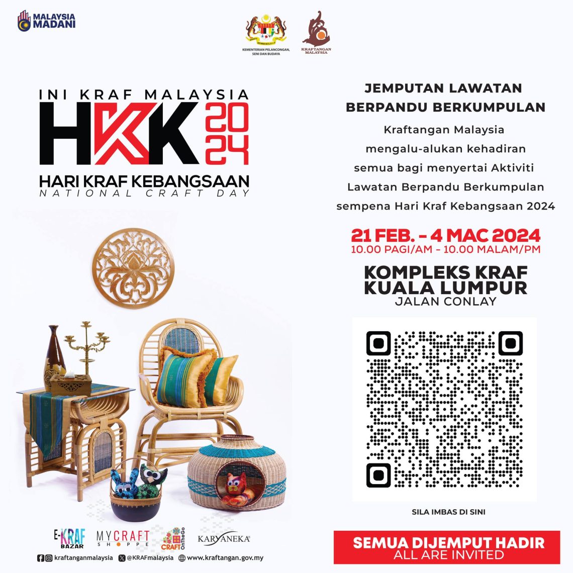 Hari Kraf Kebangsaan 2024 perkasa produk kraf tempatan - Malaysia MADANI
